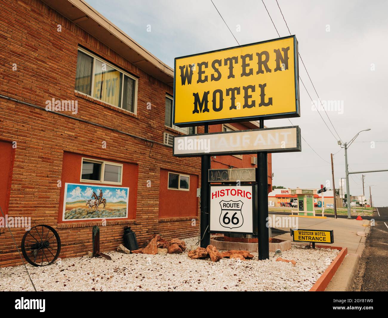 Western Motel Sign Western Motel Route 66 New Mexico Acrylic Print By