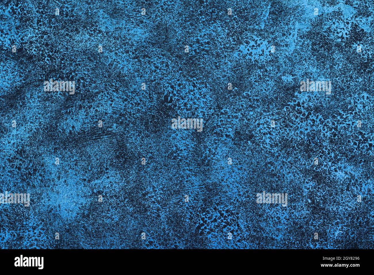 Close up abstract grunge metallic blue and black background with ...