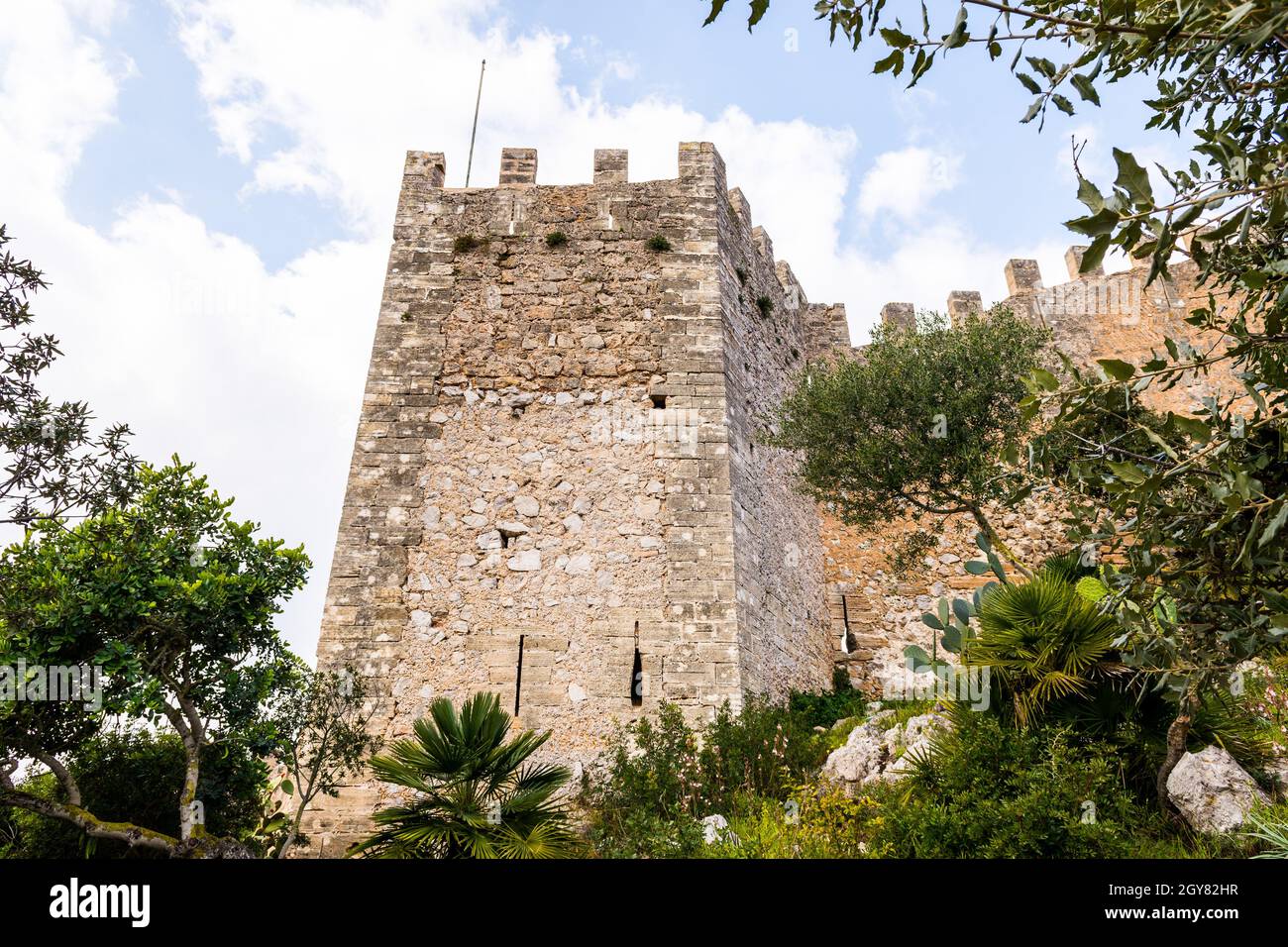 Walls of Castell Capdepera, Majorca Stock Photo - Alamy