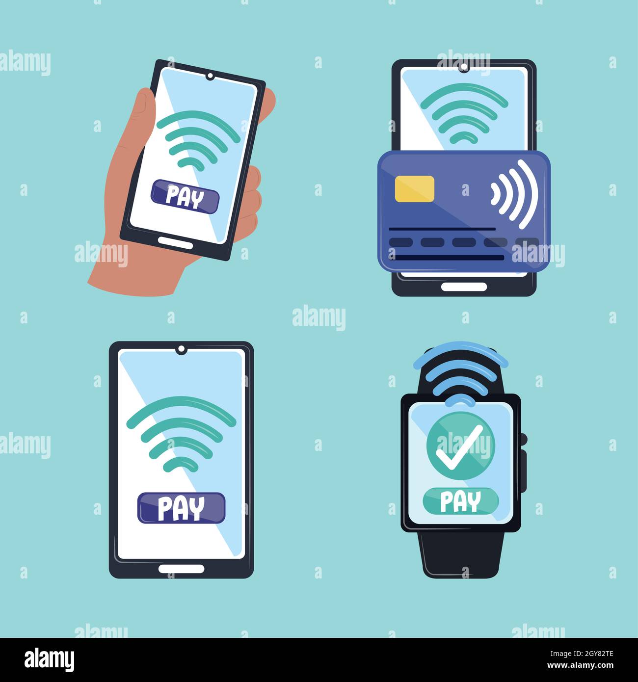 Terminal mobile devices Stock Vector Images - Alamy
