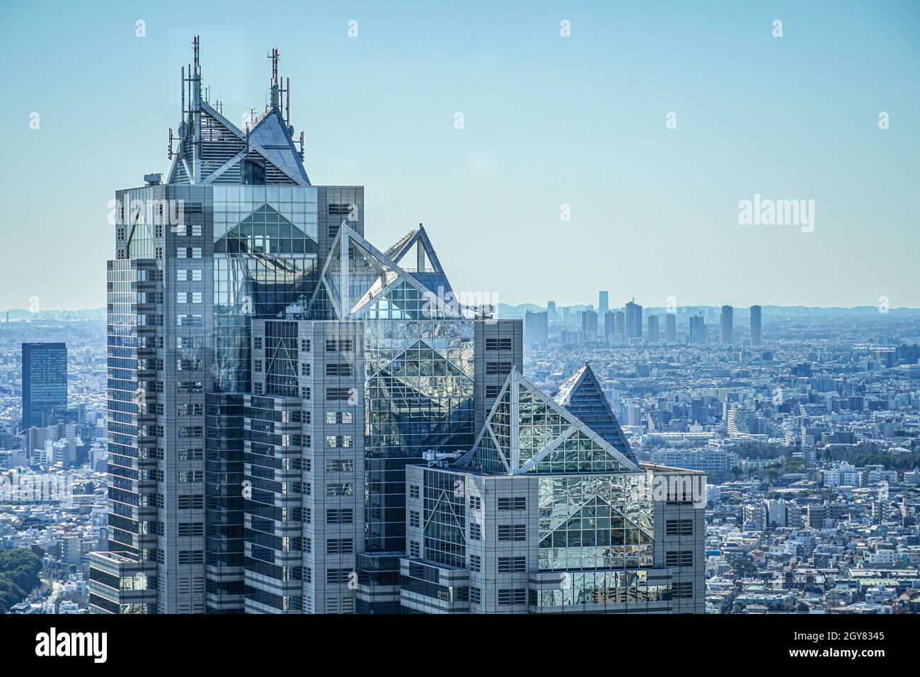 Tokyo skyline seen from the observation deck of the Tokyo Metropolitan ...