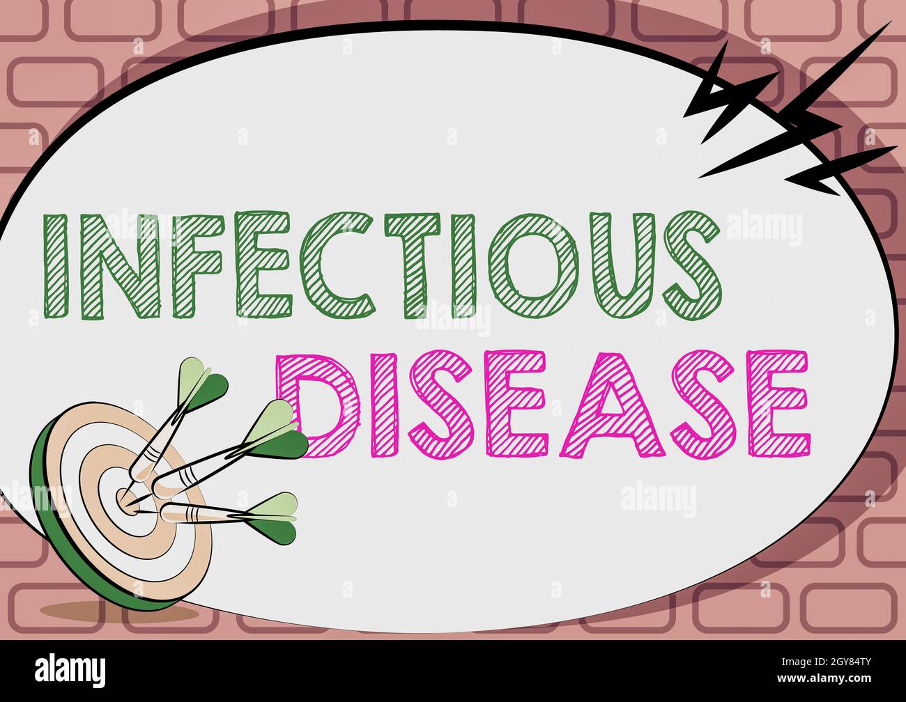 Hand writing sign Infectious Disease, Business concept caused by ...