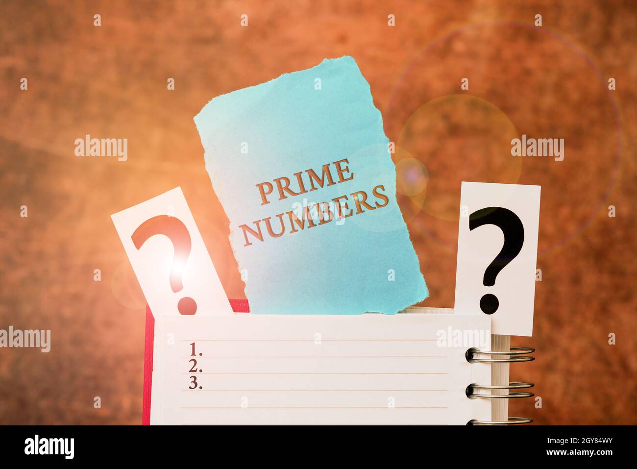 Writing displaying text Prime Numbers, Concept meaning a positive ...