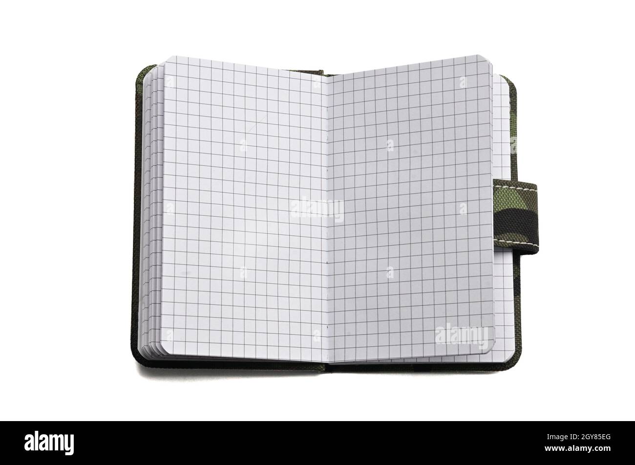 Notepad in military design for everyday notes and notes on a white ...