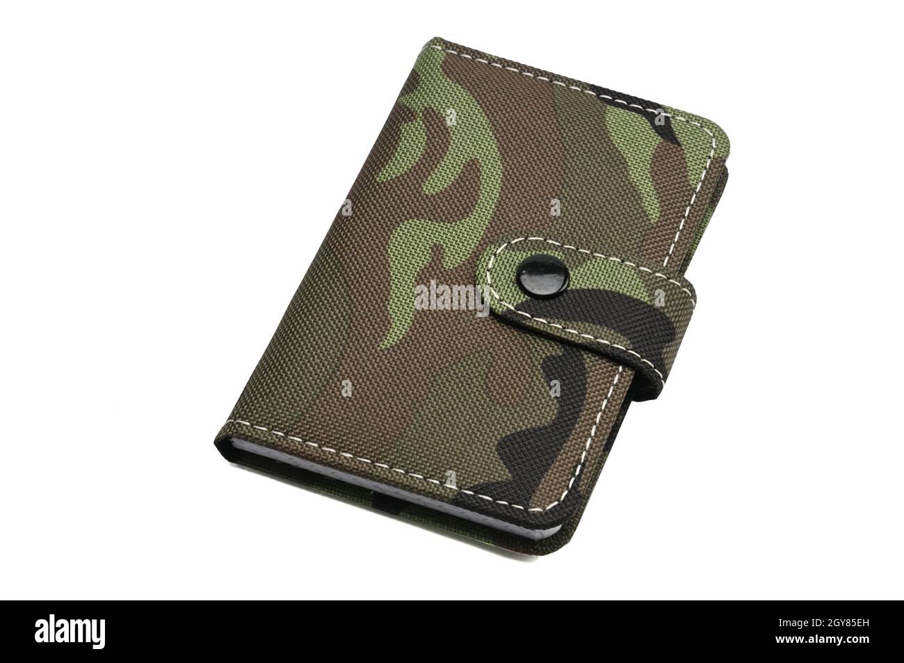 Notepad in military design for everyday notes and notes on a white ...