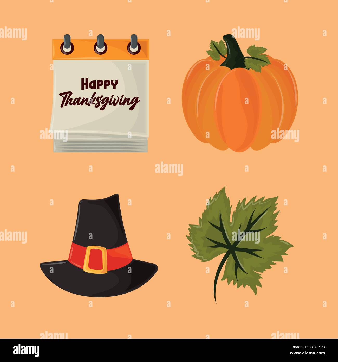 icon set of thanksgiving Stock Vector Image & Art - Alamy