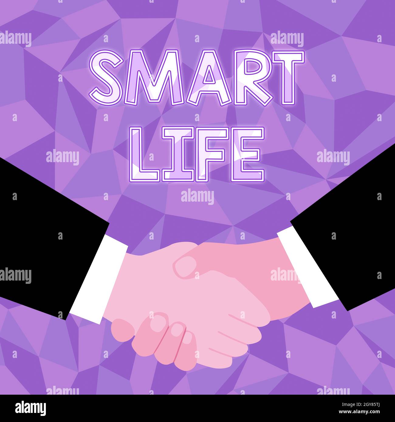 Conceptual caption Smart Life, Word for technology that works to make ...