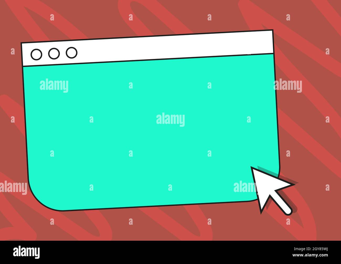 Colorful Web Page Browsing Drawing With A Mouse Cursor Pointer Below ...