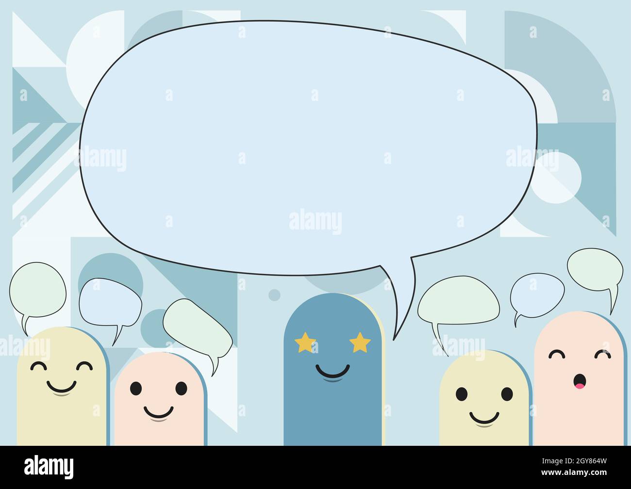 Cartoon Heads Drawing Drawing With Speech Bubble Showing Conversation ...