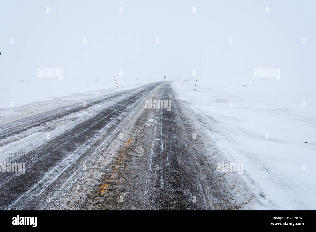 Frozen Road, Norway Stock Photo - Alamy