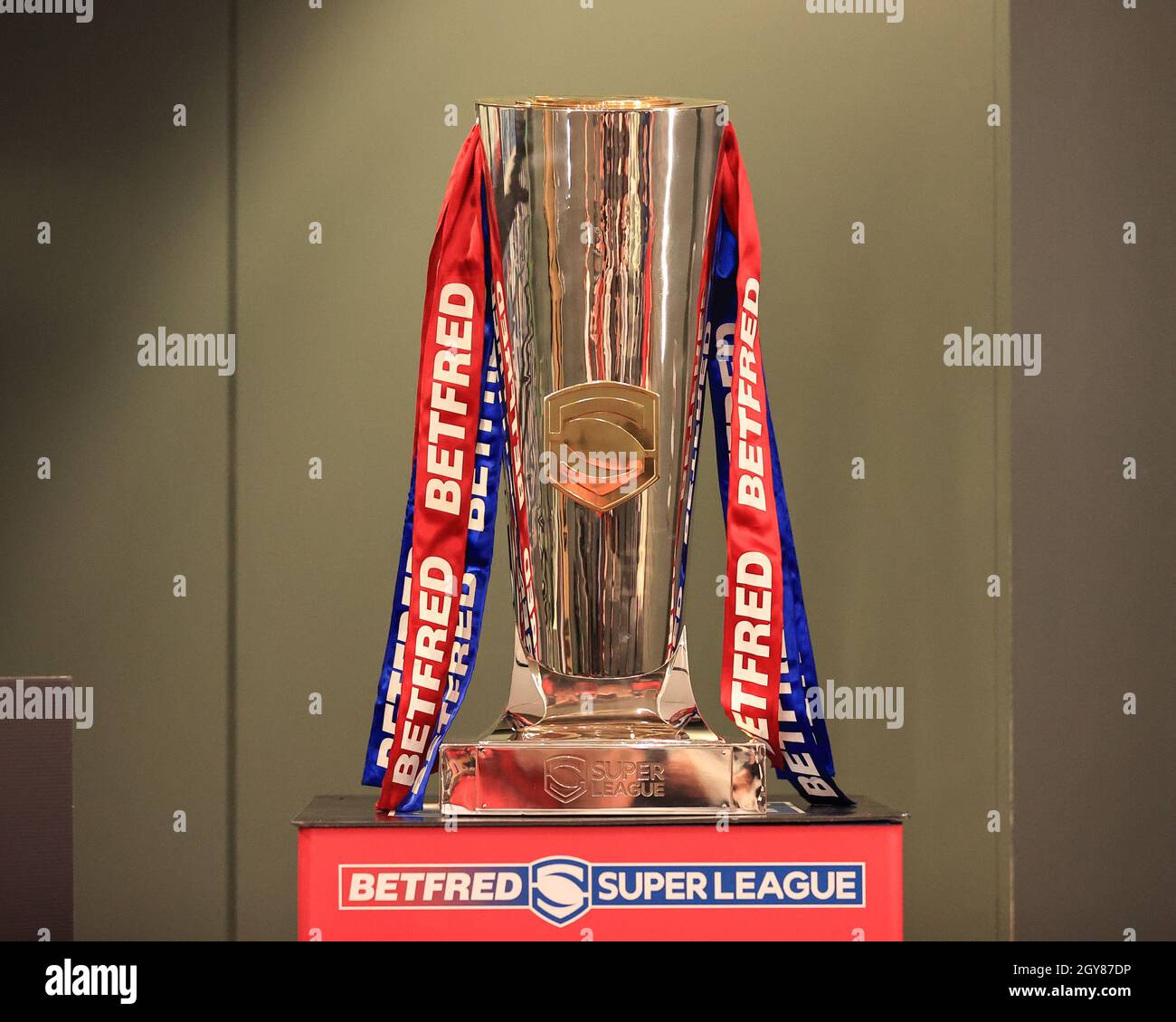 The Grand Final trophy on display Stock Photo - Alamy
