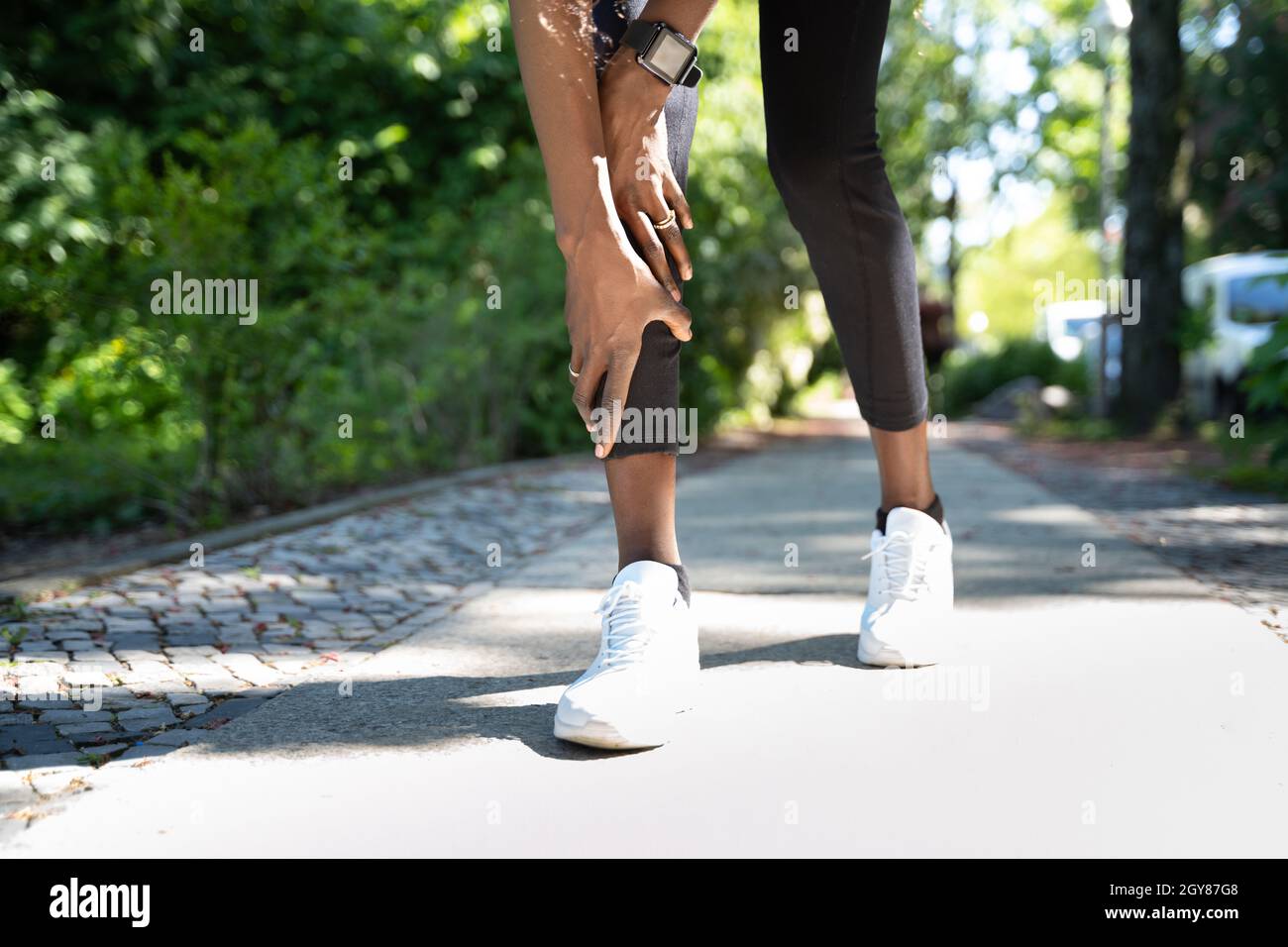 Calf Injury And Cramp Pain. Sport Athlete Jogging Stock Photo - Alamy