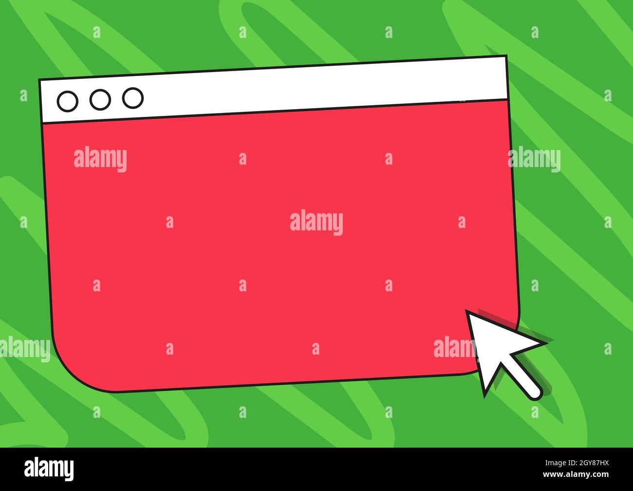 Colorful Web Page Browsing Drawing With A Mouse Cursor Pointer Below ...