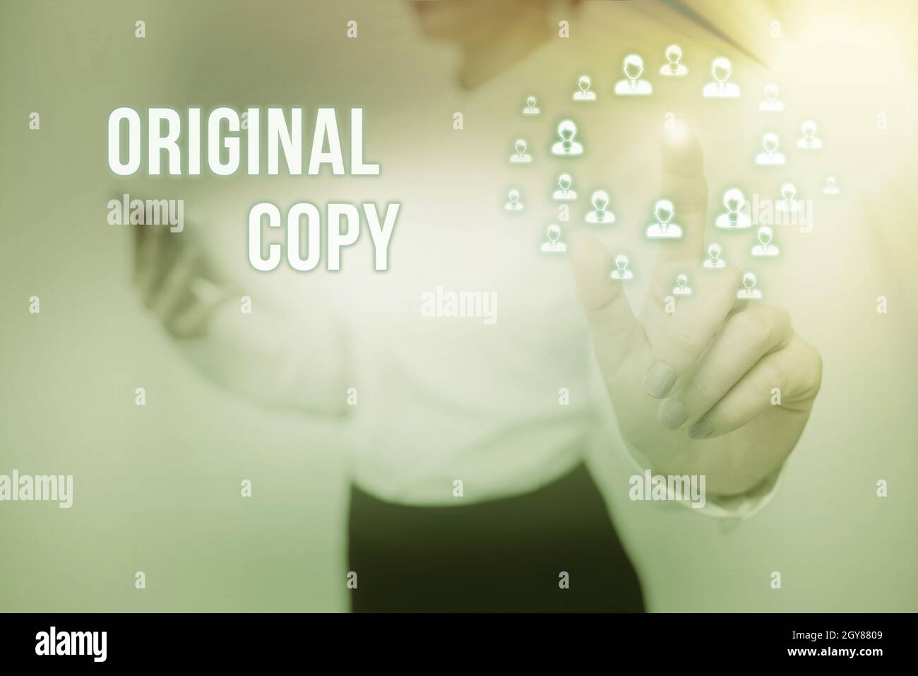 Text caption presenting Original Copy, Business concept Main Script ... Text caption presenting Original Copy, Business concept Main Script ...