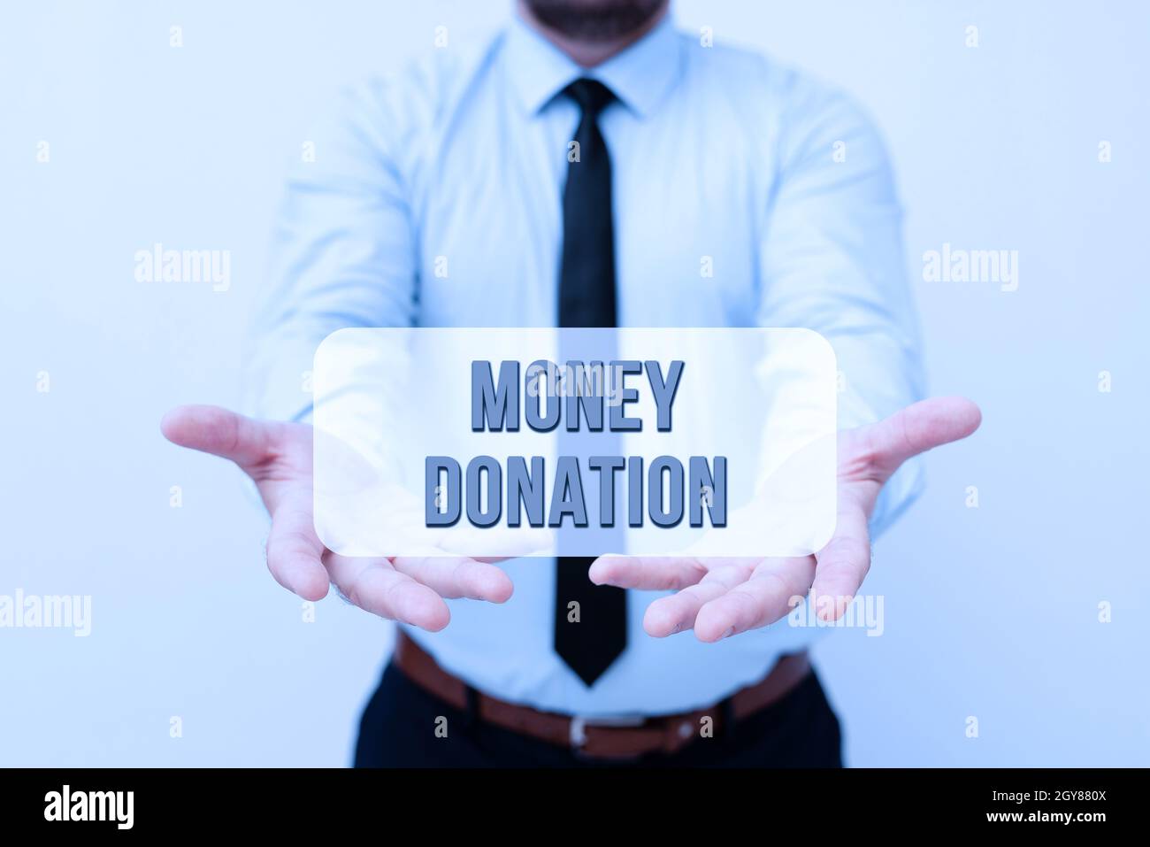 Sign displaying Money Donation, Conceptual photo a charity aid in a ...