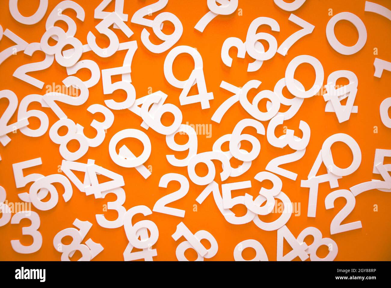 Mathematics background made with solid numbers on a board. Isolated on ...