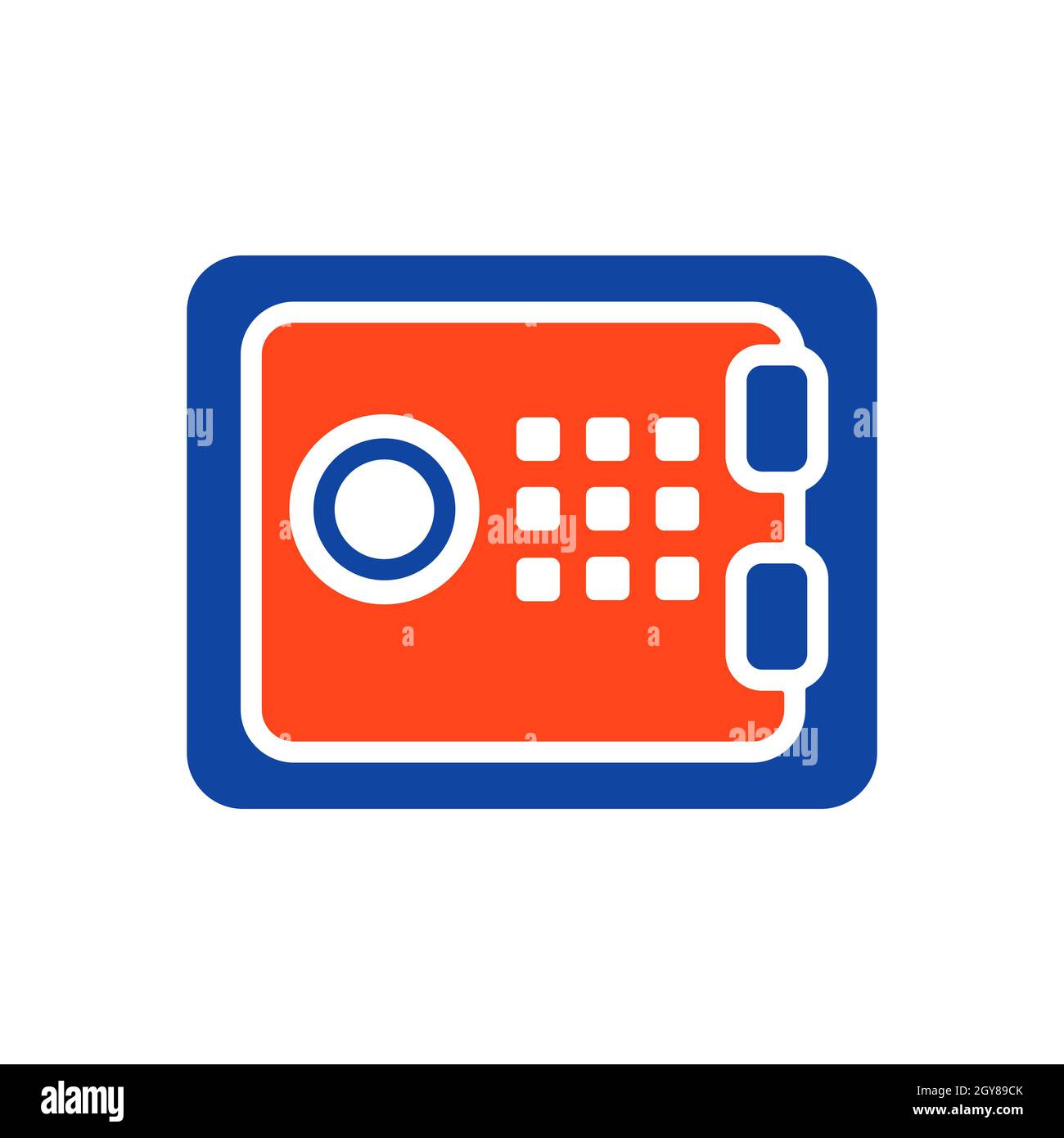 Bank safe outline glyph icon. Finances sign. Graph symbol for your web ...