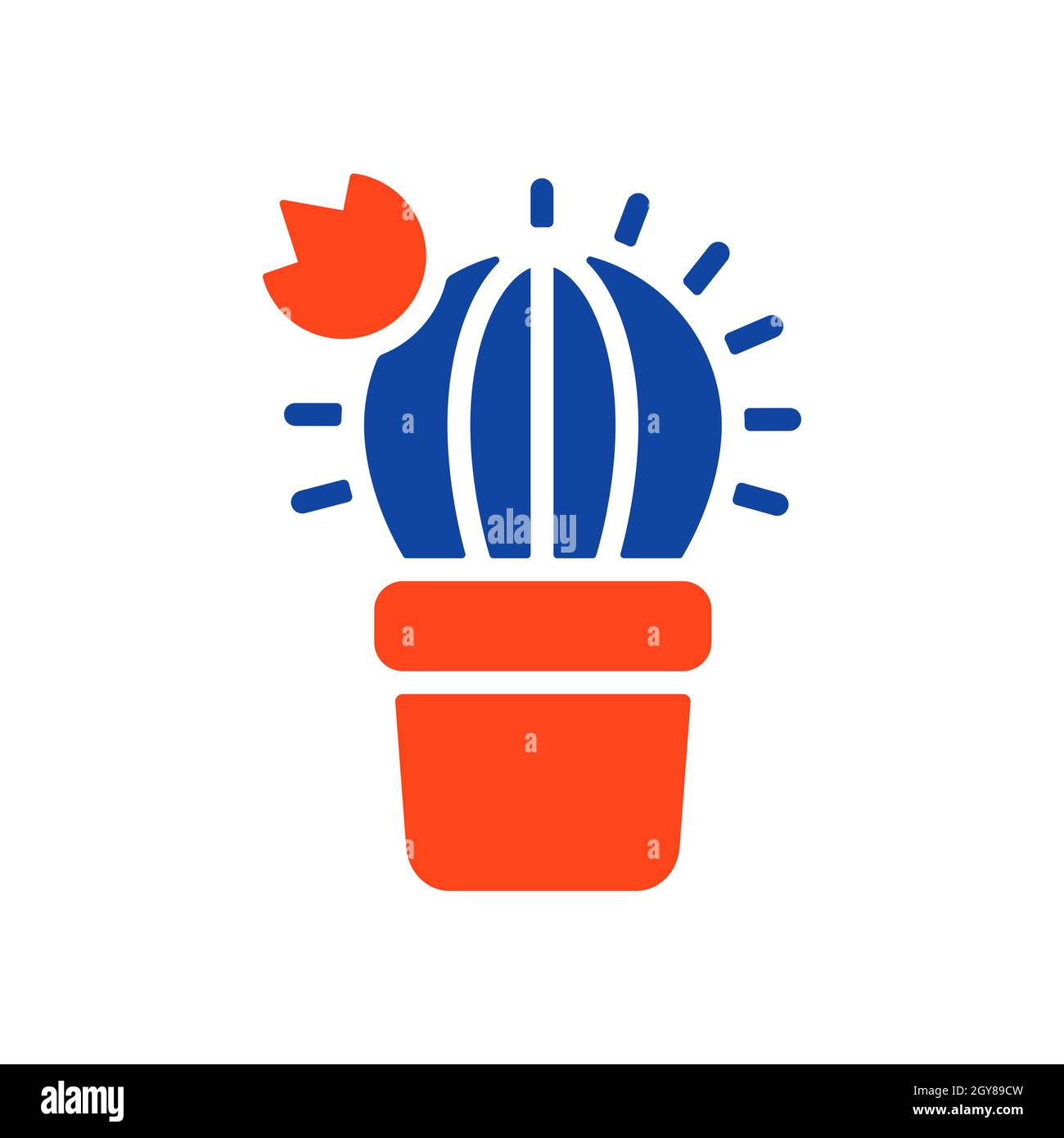 Cactus outline glyph icon. Workspace sign. Graph symbol for your web ...