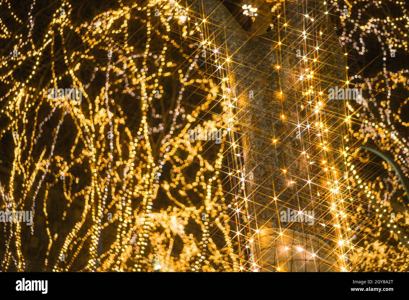 Illumination of the pageant of Sendai light. Shooting Location: Sendai ...