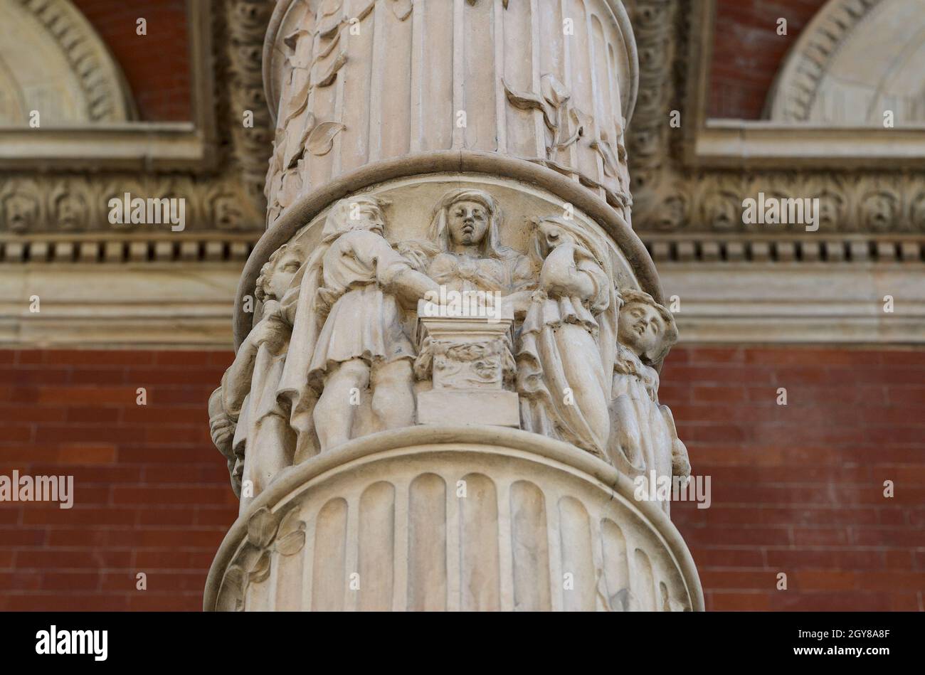 London, England, UK. Victoria and Albert Museum, Exhibition Road facade ...