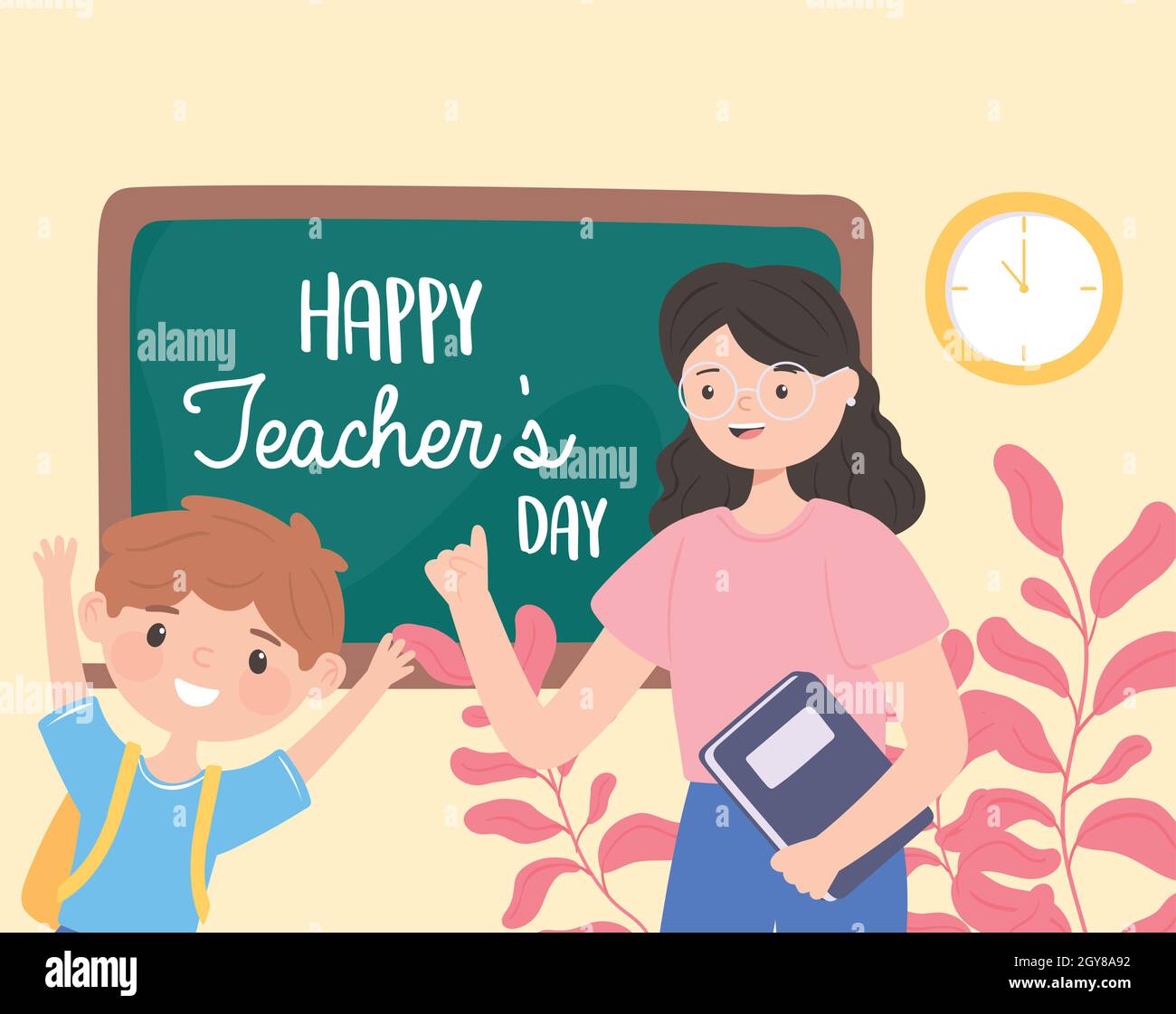 happy teacher celebration Stock Vector Image & Art - Alamy
