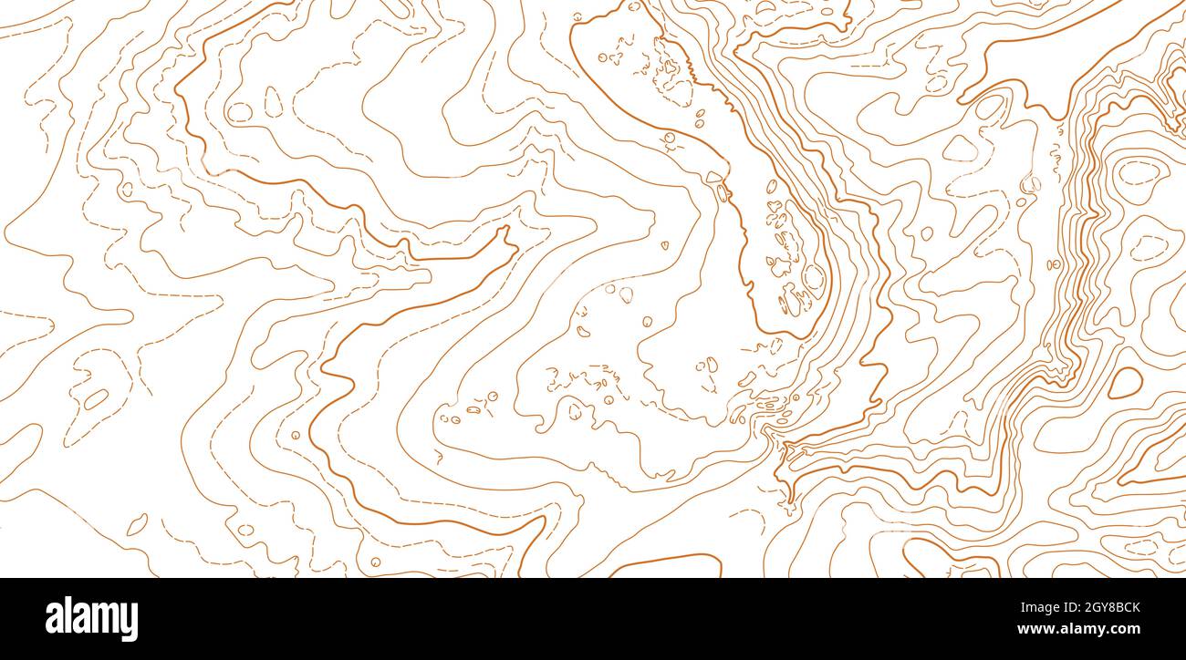 Abstract vector topographic map with isolines on white background Stock ...