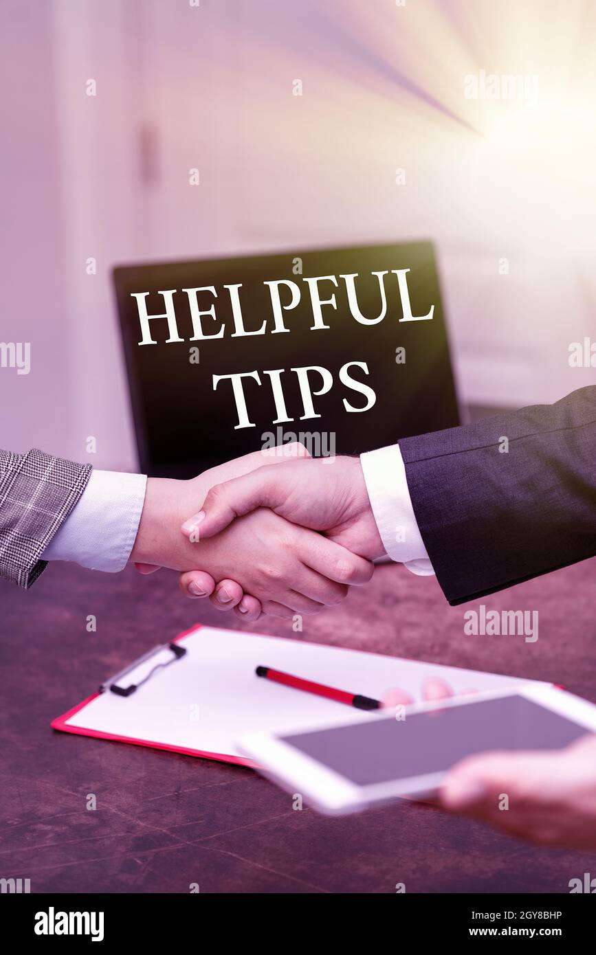 Text sign showing Helpful Tips, Business approach Ask an Expert ...