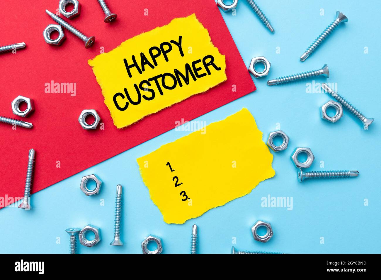 Text sign showing Happy Customer, Business concept highest satisfaction ...