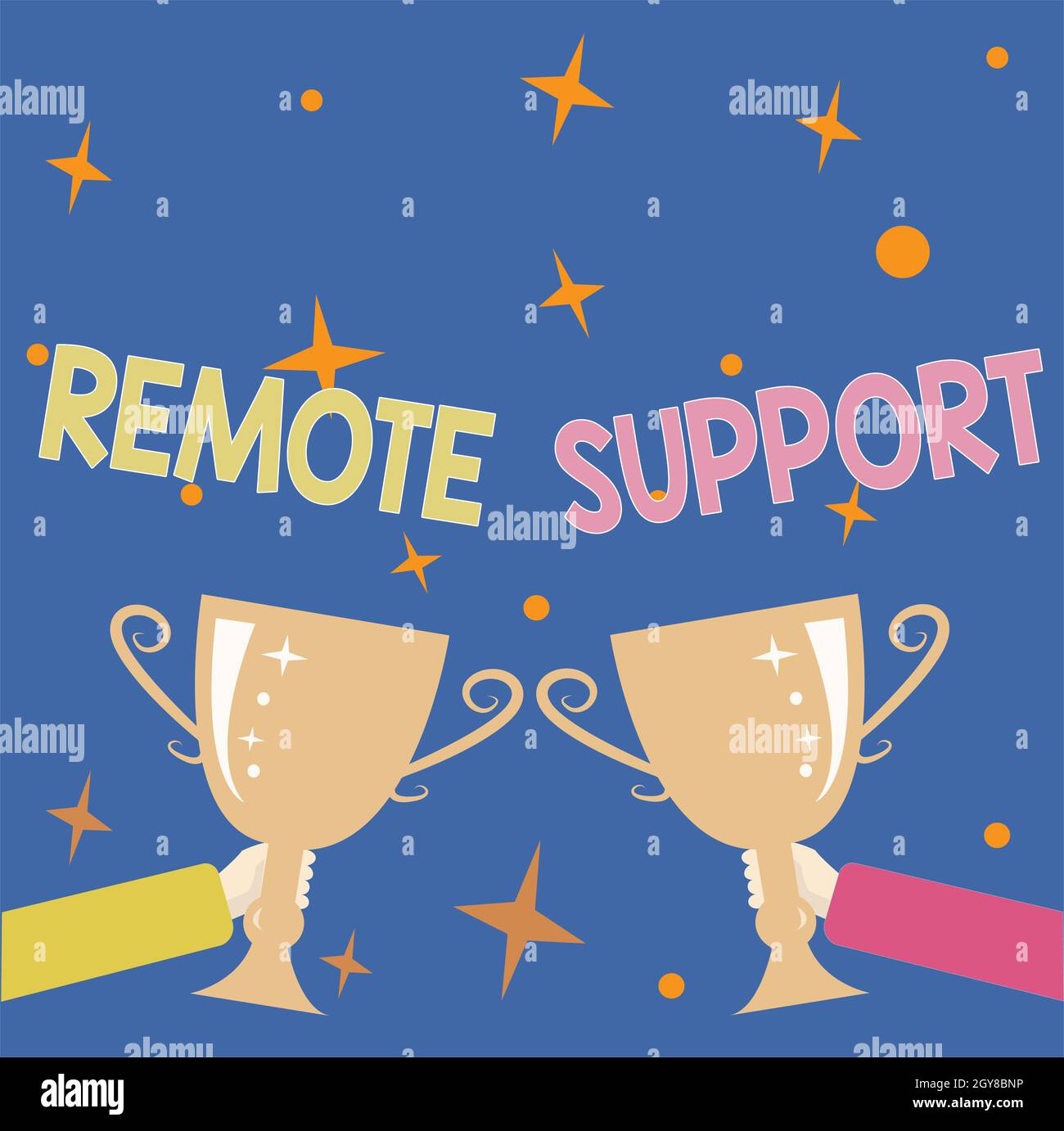 Hand writing sign Remote Support, Word for type of secure service ...