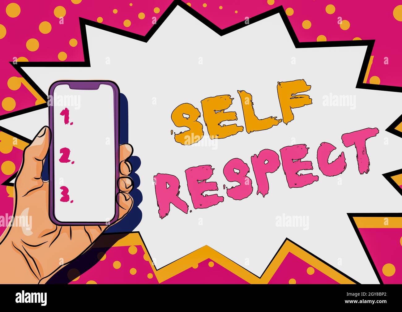 Sign displaying Self Respect, Business concept Pride and confidence in ...