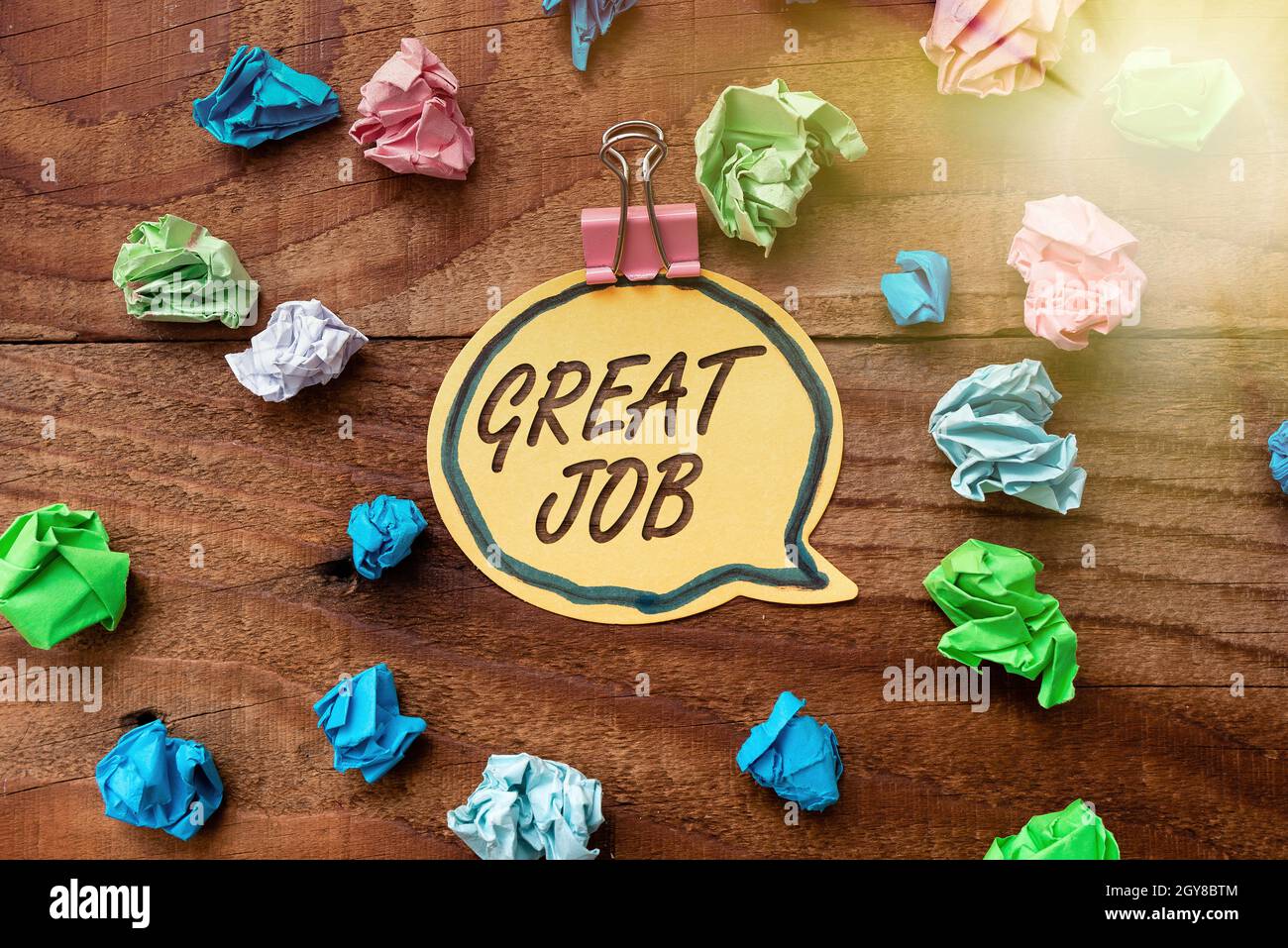 Text showing inspiration Great Job, Business showcase used praising ...