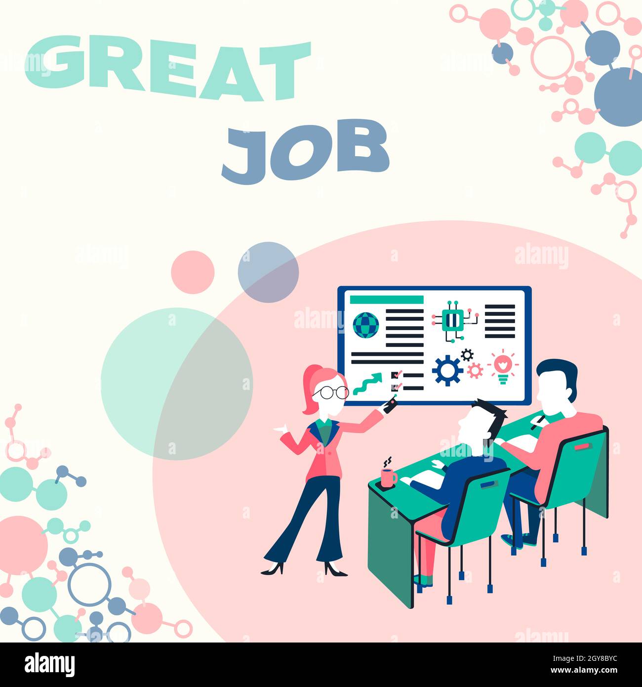 Writing displaying text Great Job, Business overview used praising ...