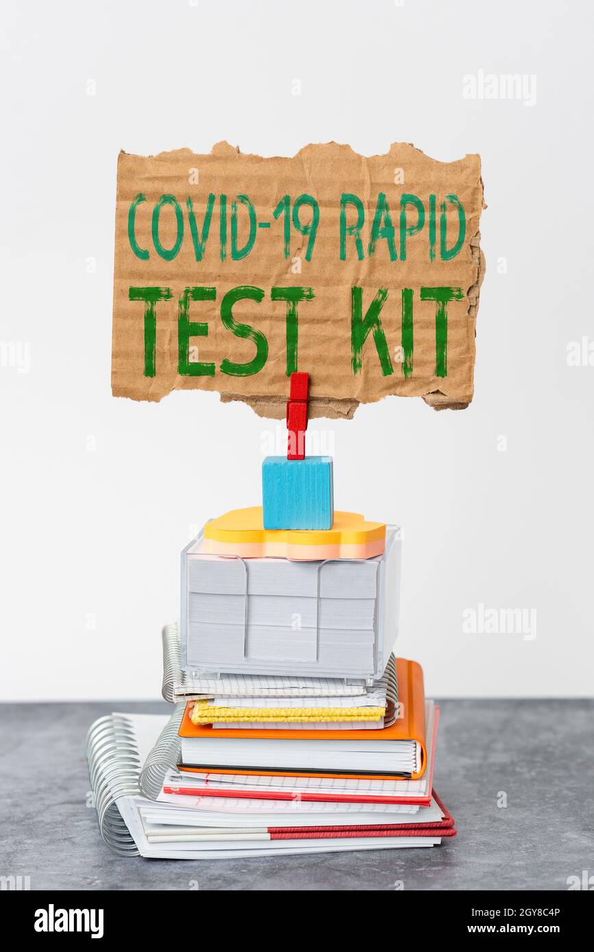 Text sign showing Rapid Test Kit, Business overview Emergency medical ...