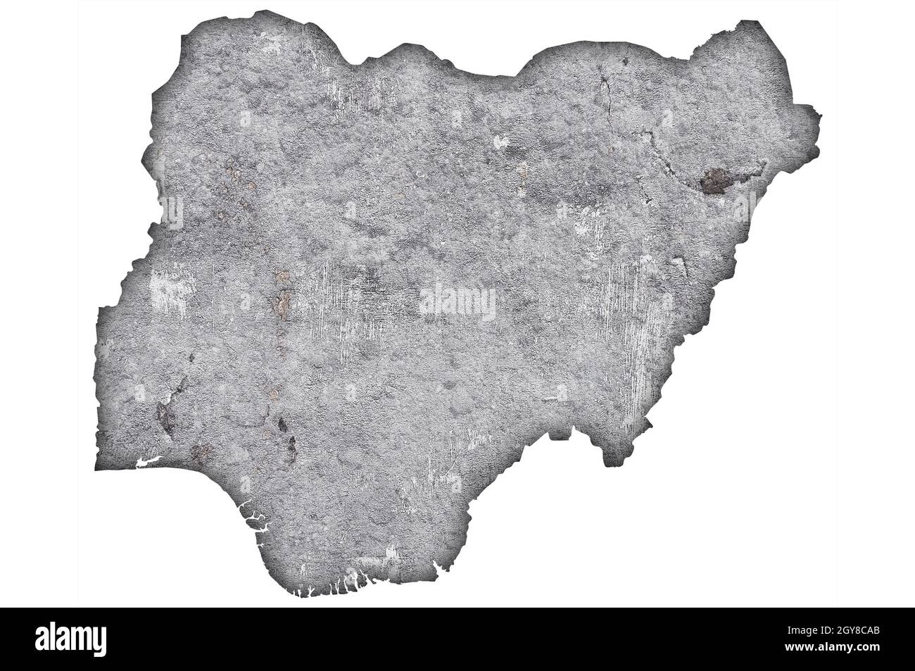 Map nigeria on background Cut Out Stock Images & Pictures - Alamy