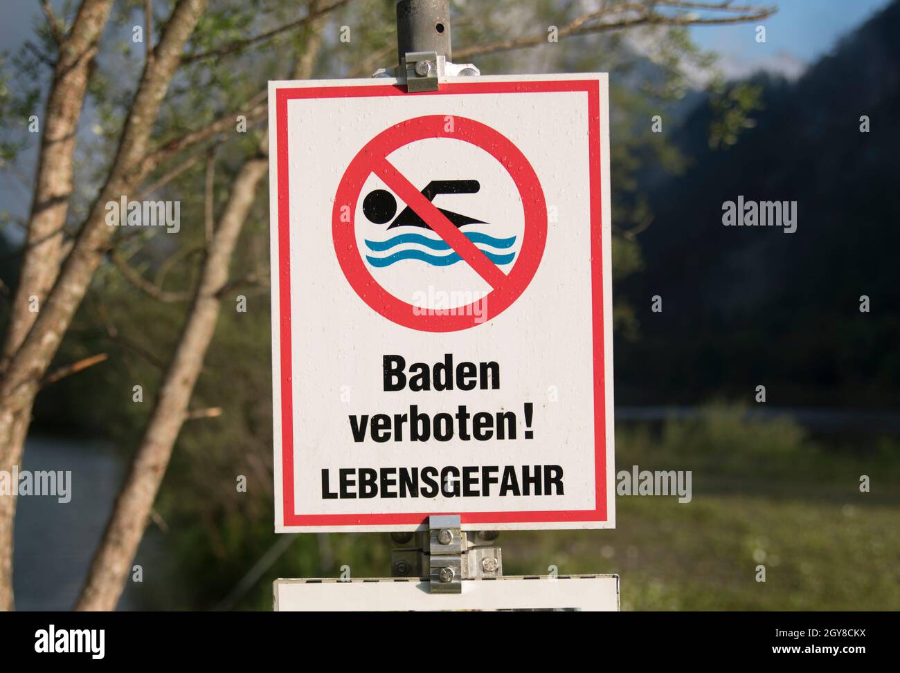 Prohibition of swimming hi-res stock photography and images - Alamy
