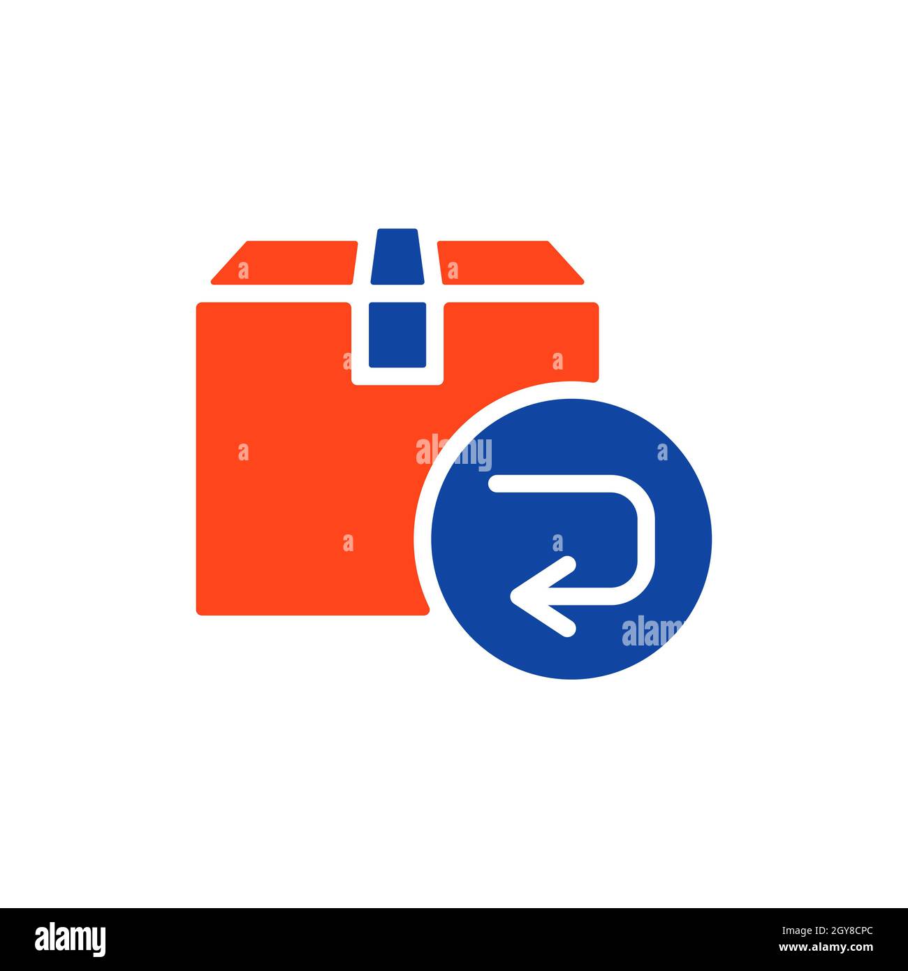 Return purchase glyph icon. E-commerce sign. Graph symbol for your web ...