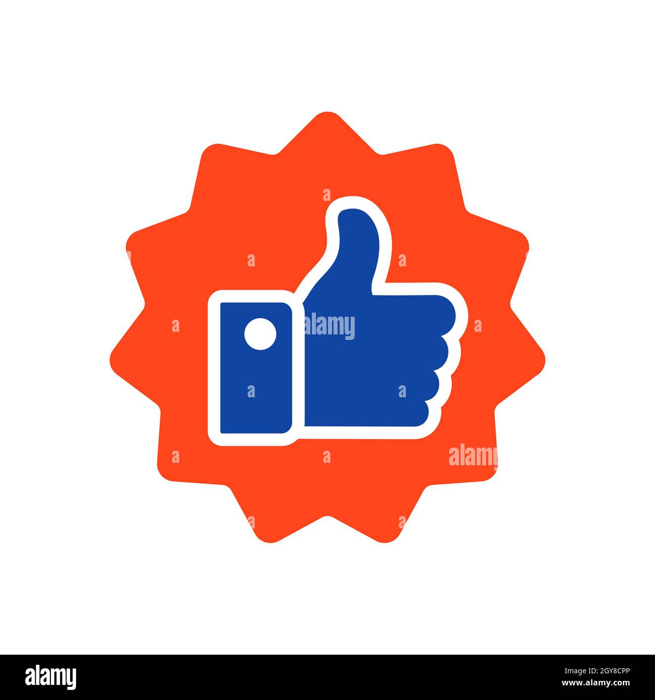 Thumbs up glyph icon. Vector like. E-commerce sign. Graph symbol for ...