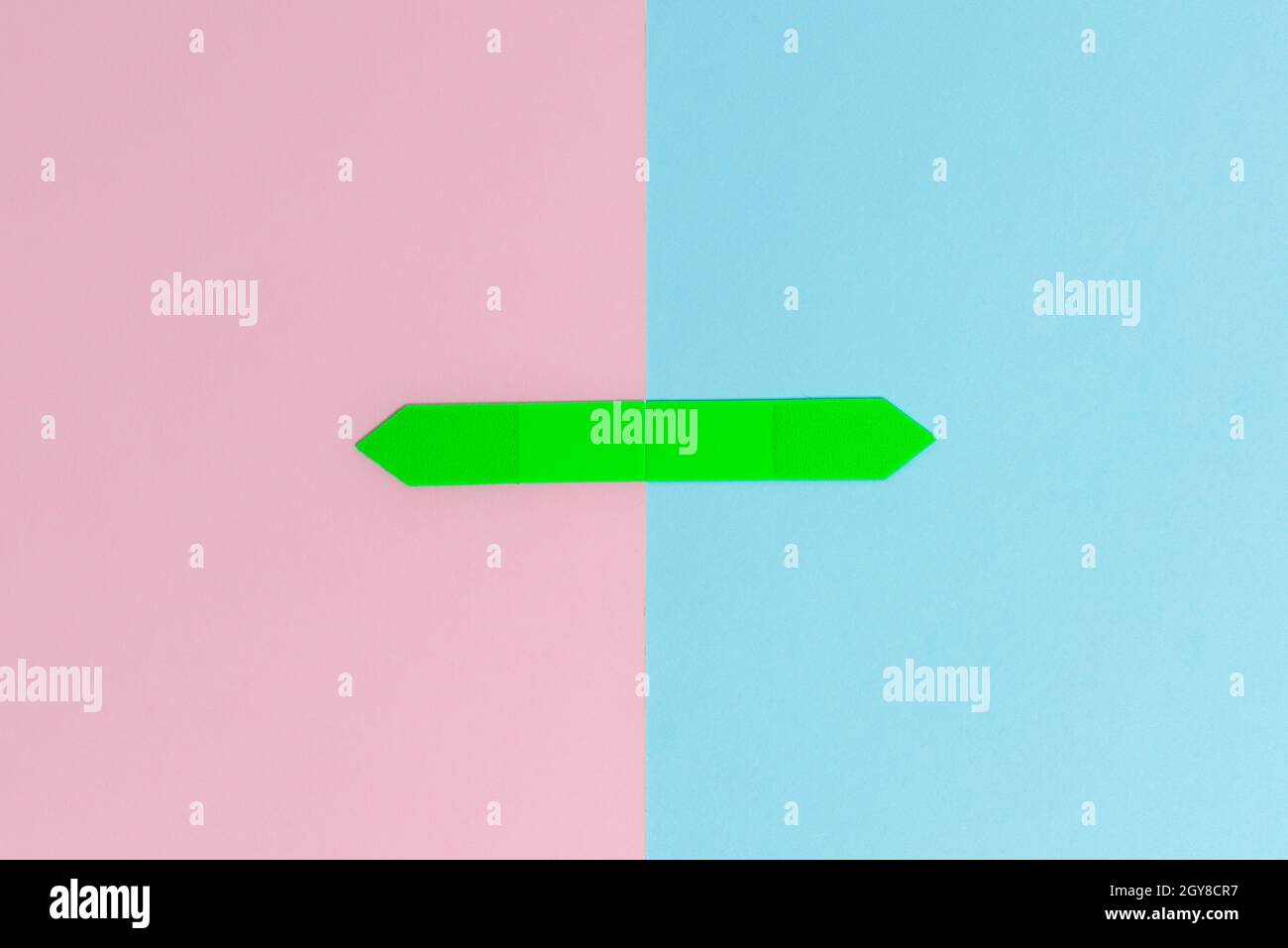Two Objects Arranged Facing Inward Outward On a Separated Coloured ...