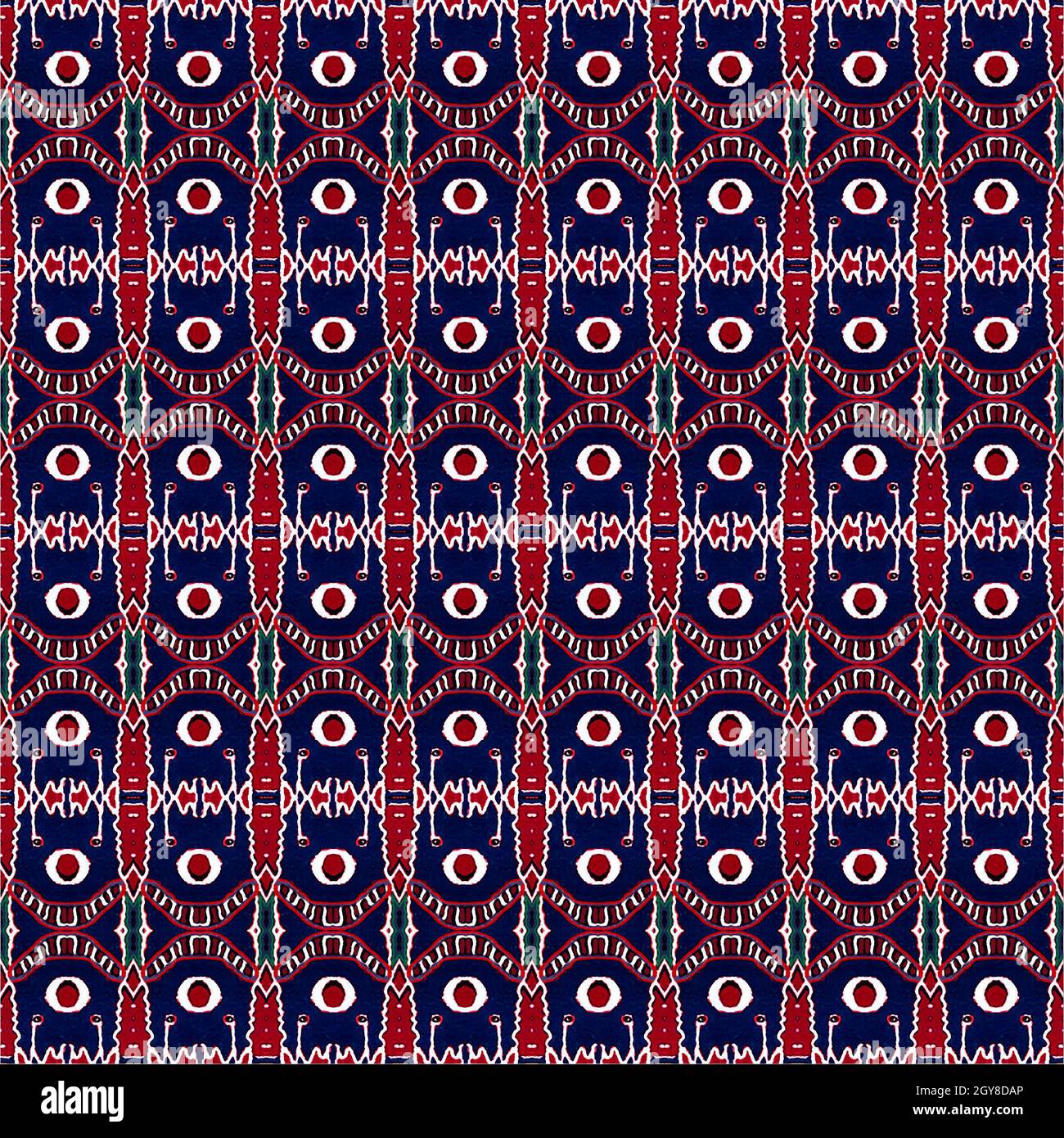 Red and blue colorful Ethnic geometric seamless pattern Stock Photo - Alamy