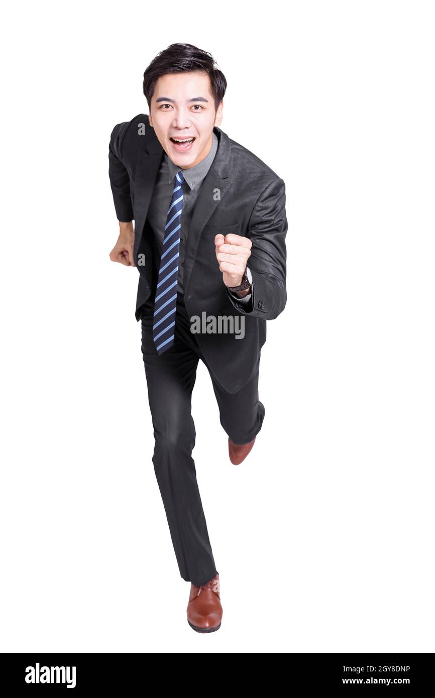 Excited young man running forward hi-res stock photography and images ...