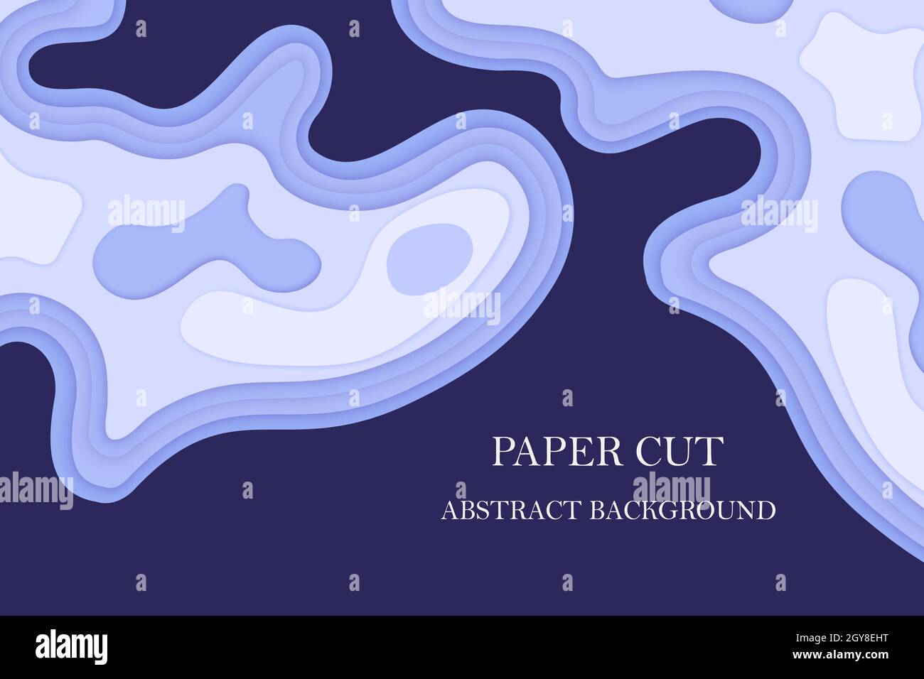 Topographic map concept or smooth origami layers paper cut layout.Map ...