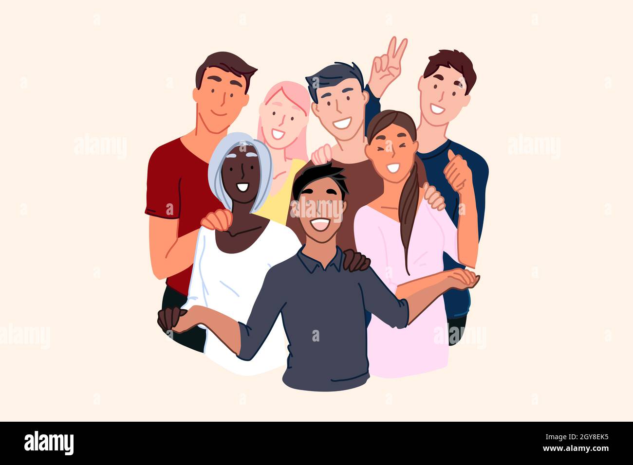 Friendship of nationalities, cosmopolite society, international ...