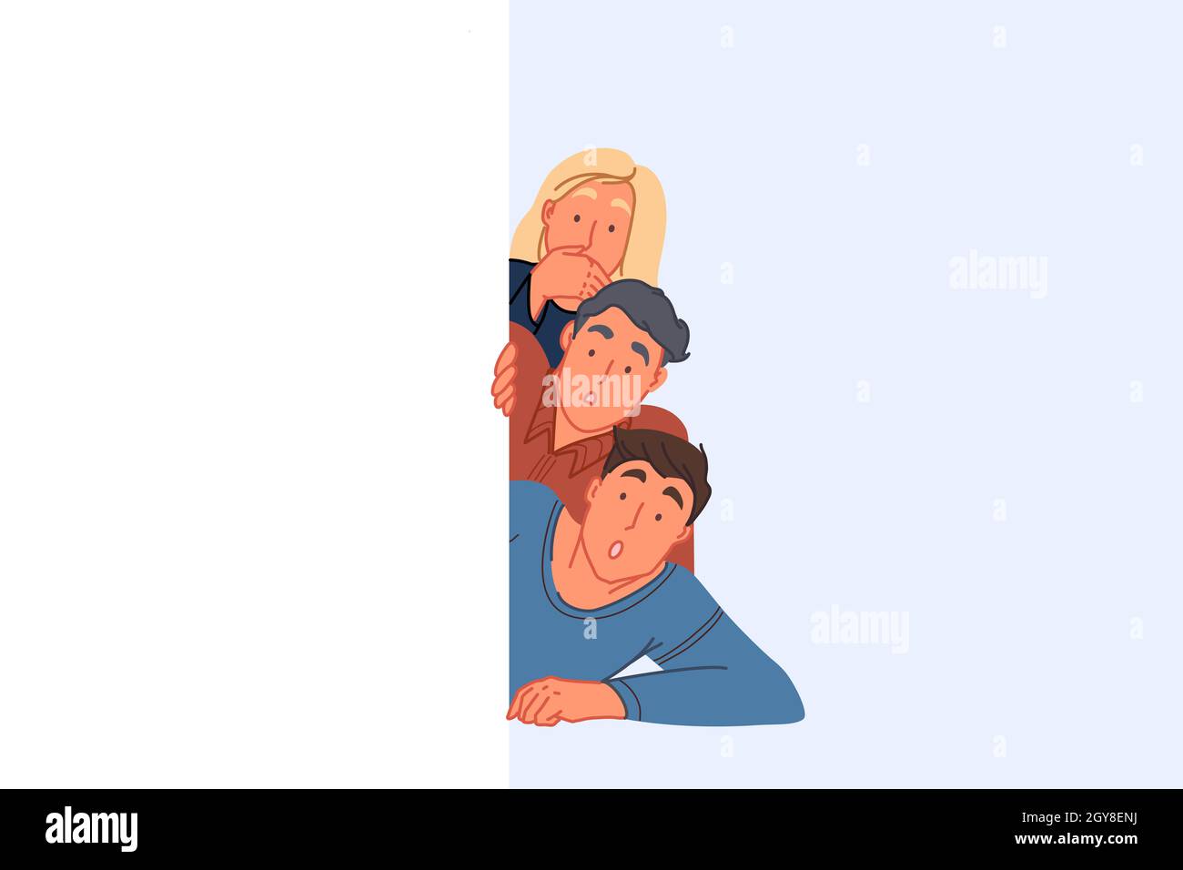 Hiding Behind Wall Clipart