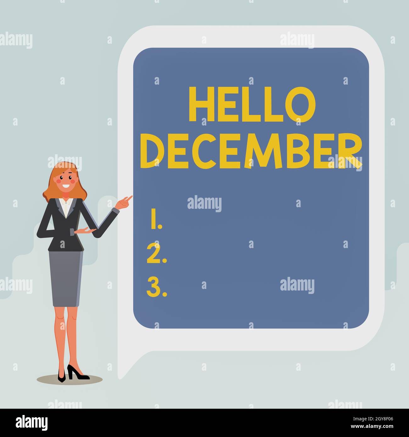 Sign displaying Hello December, Concept meaning greeting used when ...
