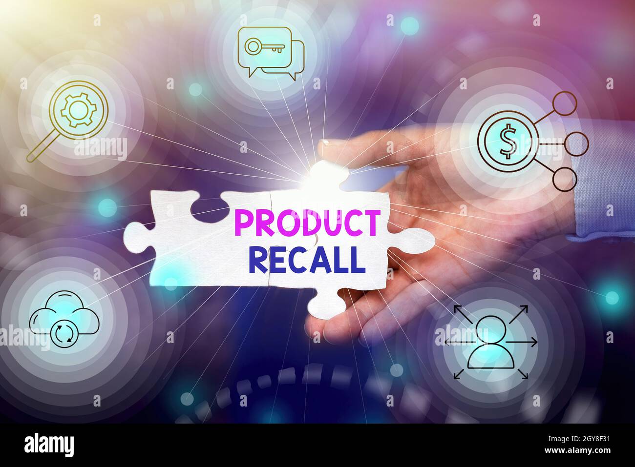 Hand writing sign Product Recall, Business idea request to return the ...