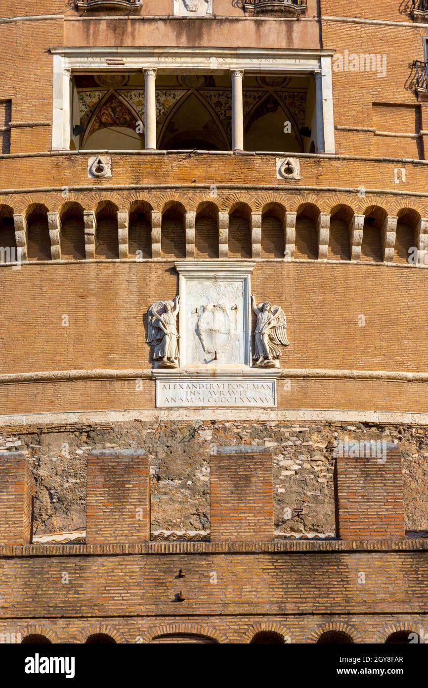 Rome, Italy - October 9, 2020: 2nd century Castle of Saint Angel ...