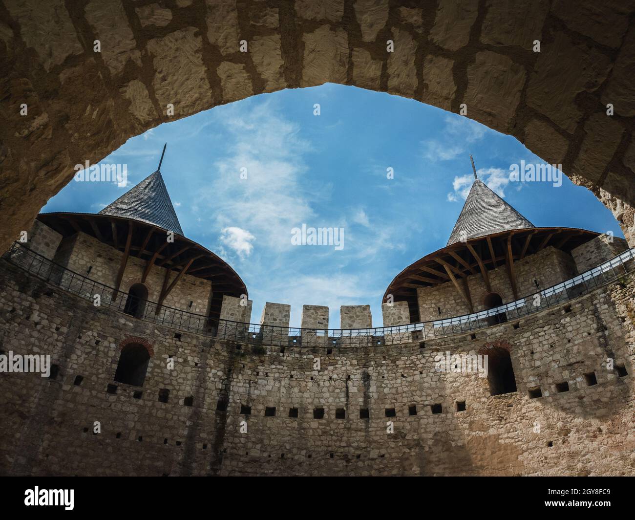 Soroca Fortress view from inside. Ancient military fort, historical ...