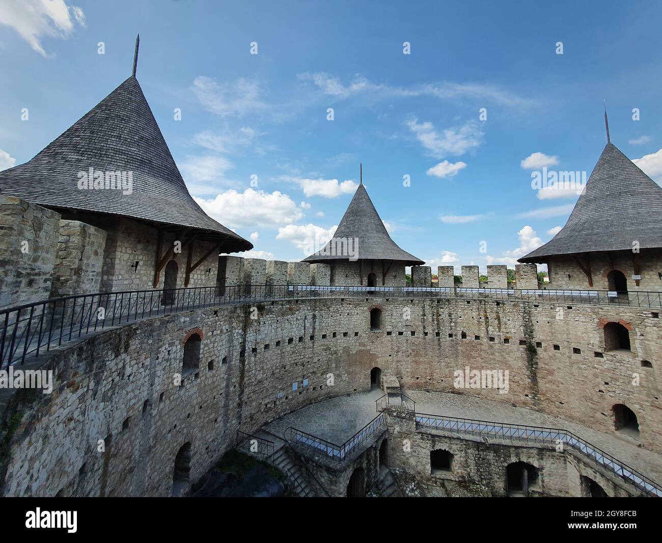 Soroca Fortress view from inside. Ancient military fort, historical ...