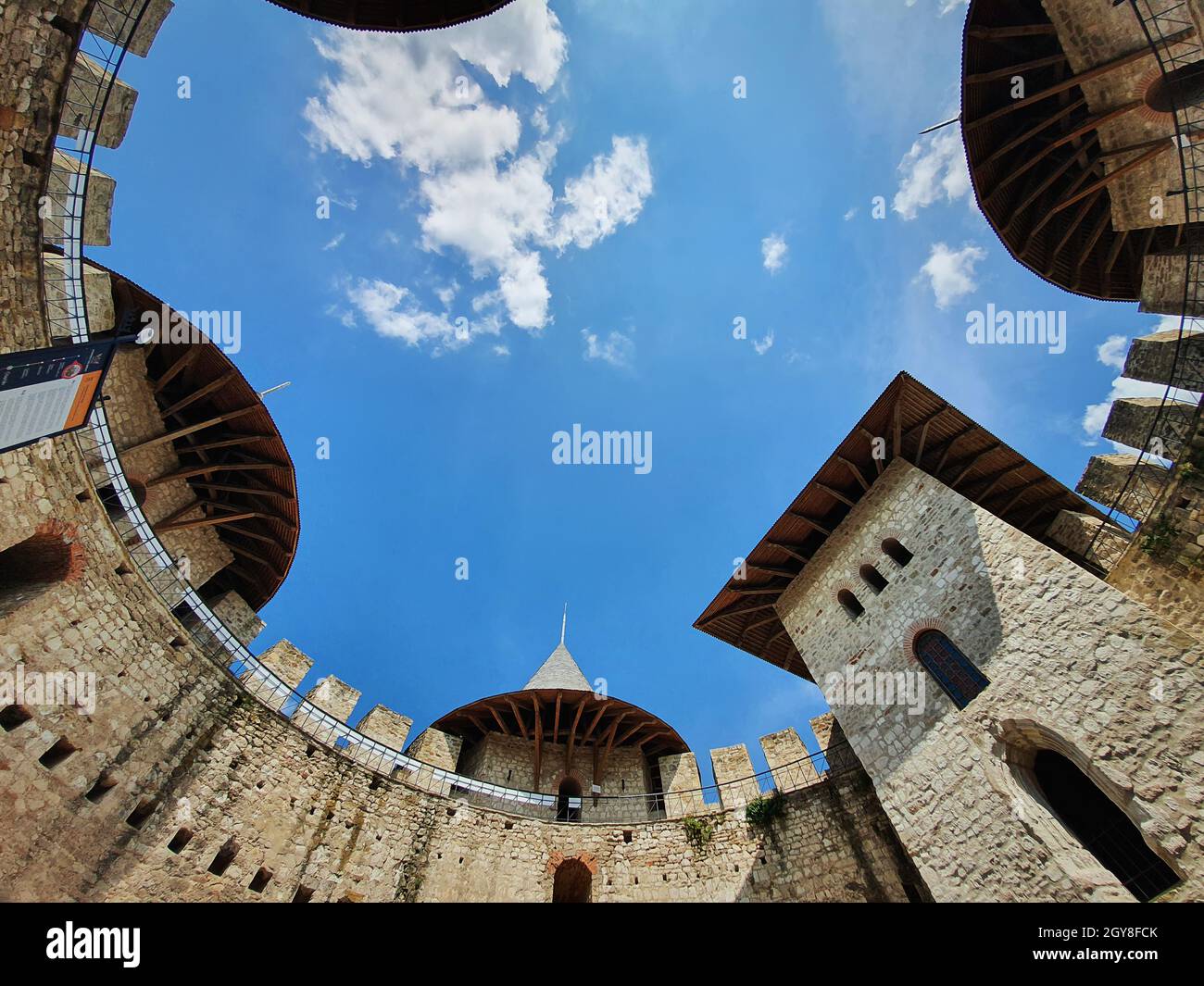 Soroca Fortress view from inside. Ancient military fort, historical ...