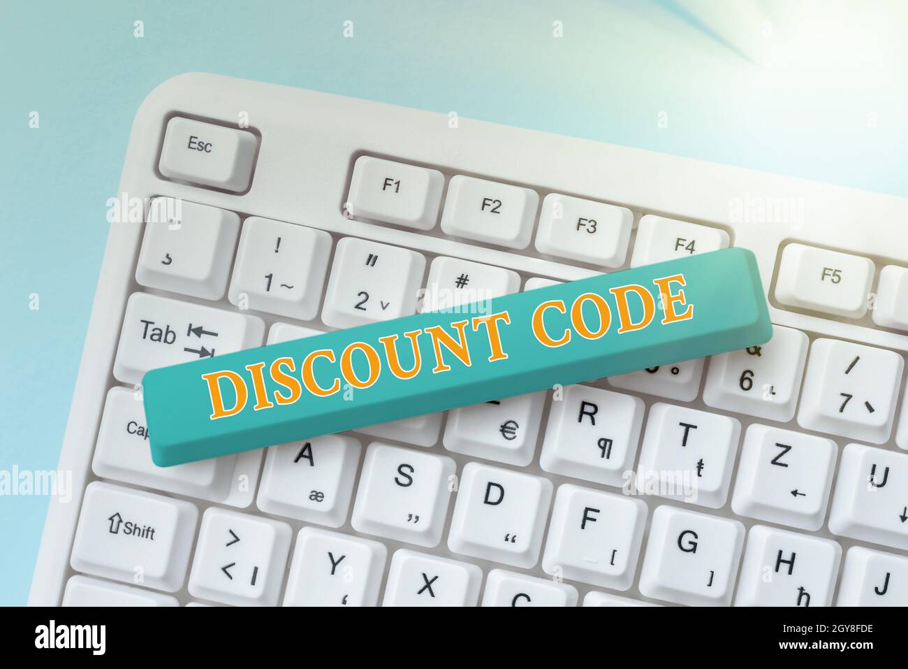 Sign displaying Discount Code, Business concept to reduce the price of ...
